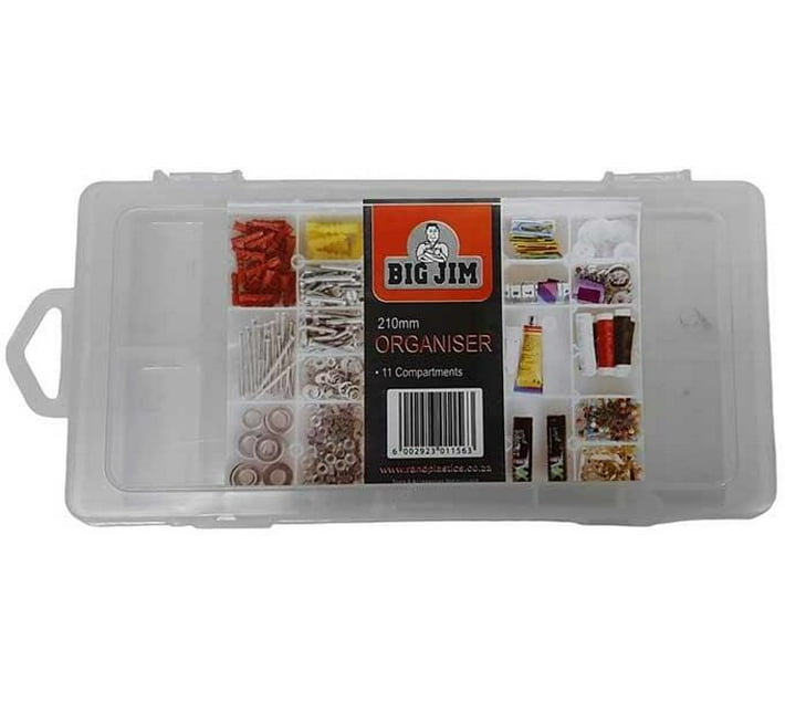 Buy BIG JIM Basic Organiser Set Clear 210mm Storage Box (2 L, White) in ...