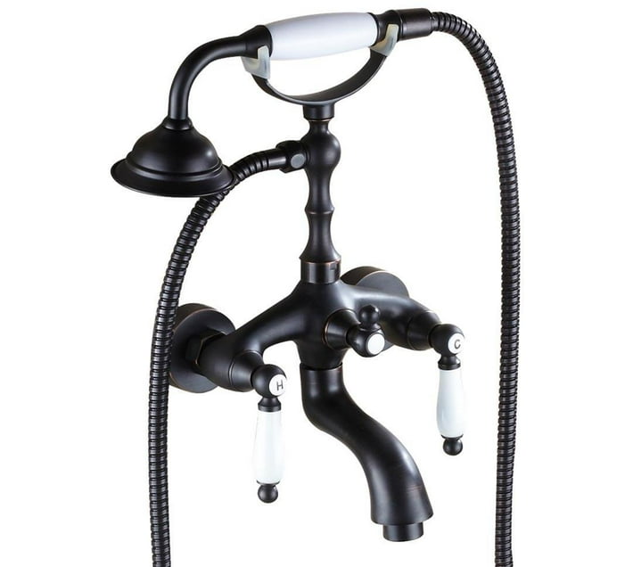 Trendy Taps Triple Handle Wall Mounted Basin Mixer Faucet () | Makro