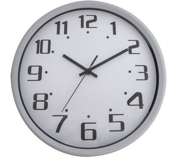Genesis Analog 2 cm X 30 cm Wall Clock (Silver, Without Glass, Standard ...