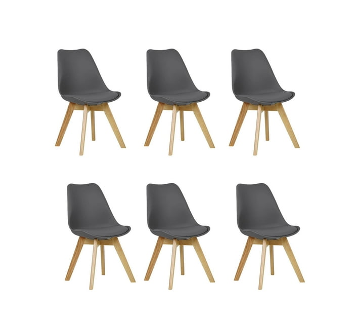 Someones In A Makro Kc Furn Eames Padded Dining Chairs Set Of 6 Grey