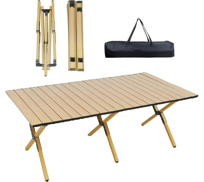 Click Furniture FOLDING TABLE Engineered Wood Folding Table (Finish ...