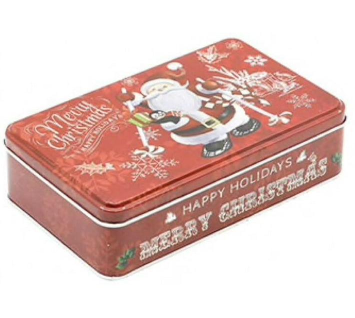 The Good Sport Home Kitchen Christmas Candy Cookie Storage Tin - Red ...