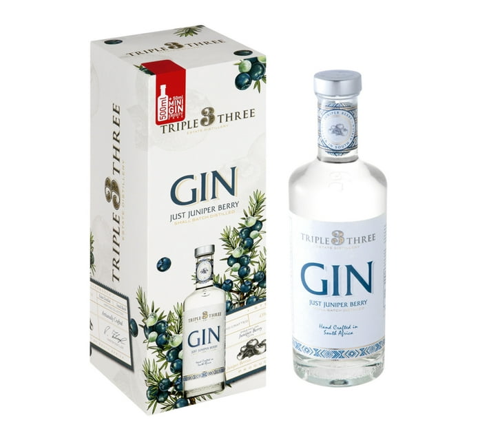 Triple 3 Triple 3 Just Juniper Berry Gin plus 50ml Citrus Gift Pack (1 ...