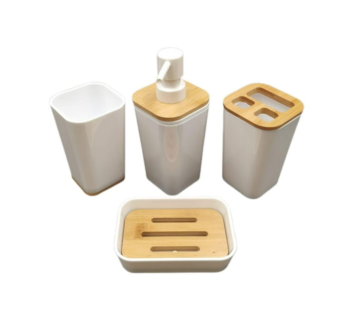 Someone’s in a Makro 4Pc Bathroom Set - White Mood