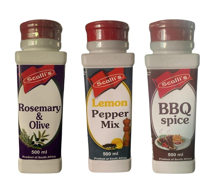 Someone’s in a Makro Scalli's Rosemary & Olive 500g + Lemon Pepper 500g ...