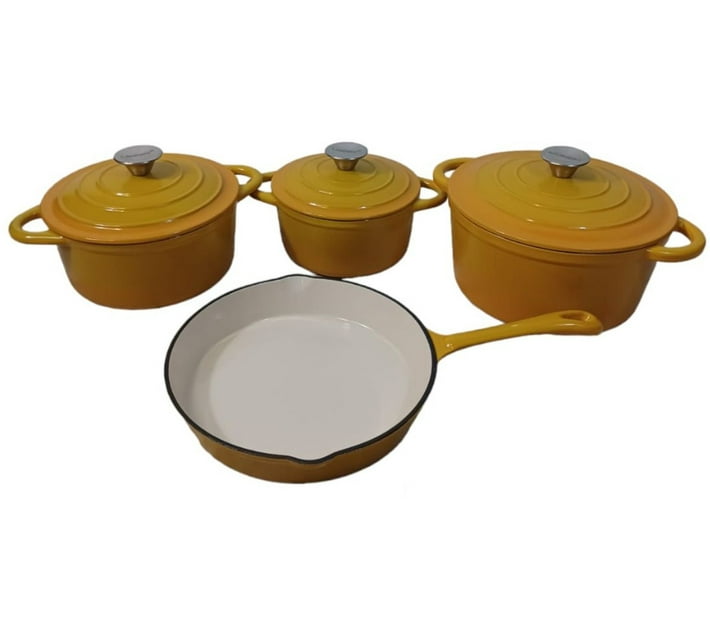 SMTE 95672129 Non-Stick Coated Cast Iron Cookware Set (4 - Piece) | Makro