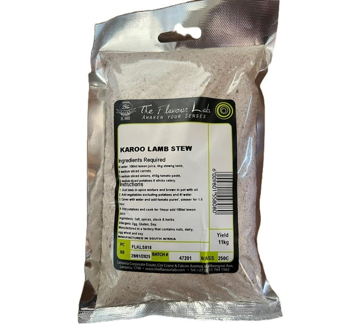 The Flavour Lab Karoo Lamb Stew Mix (Restaurant/ Catering Grade) Sauce ...