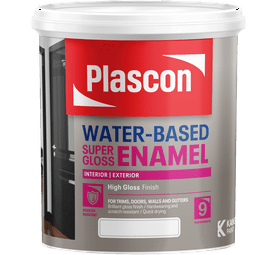 Plascon Water Based Super Gloss Enamel Paint White 5 L Builders | Paint ...