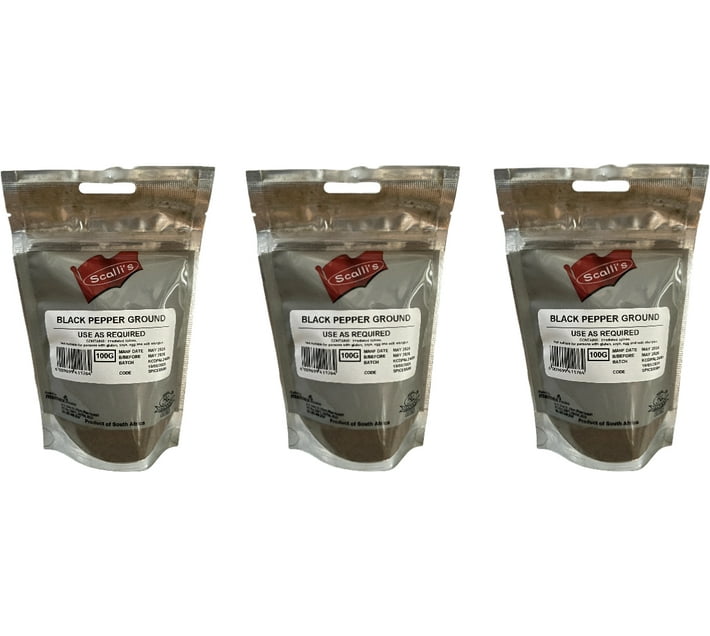 Scalli's Black Pepper Ground (3 x 100 g) | Makro