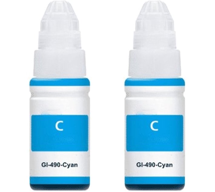 Inksaver Compatible Canon GI490 Cyan Ink Bottle () | Makro