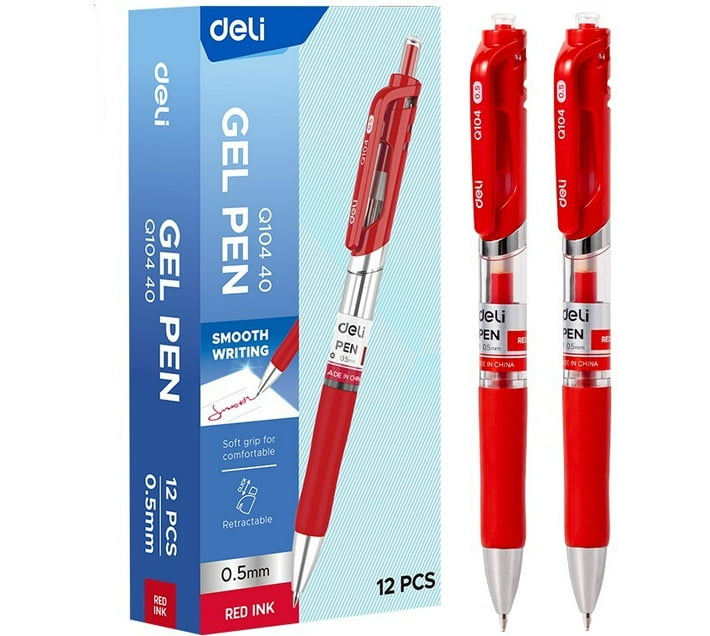 Buy Deli Click Gel Pen (Red) in Bulk | Makro Business