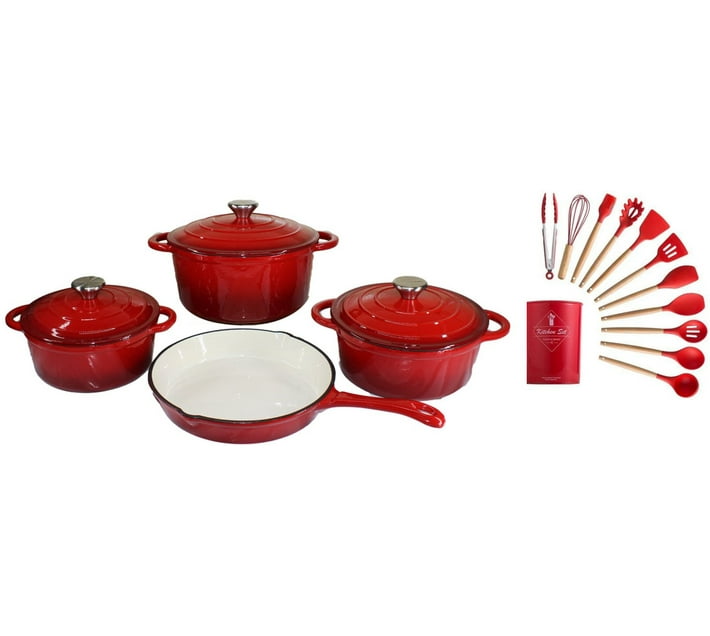 Buy LA Signature Red Pack of 19 Cook and Serve Casserole (10000 ml) in ...