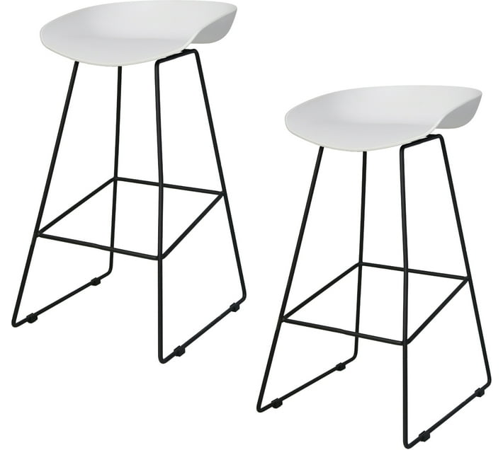 Infinity Homeware Metal Bar Stool (Finish Colour - White, DIY(Do-It ...
