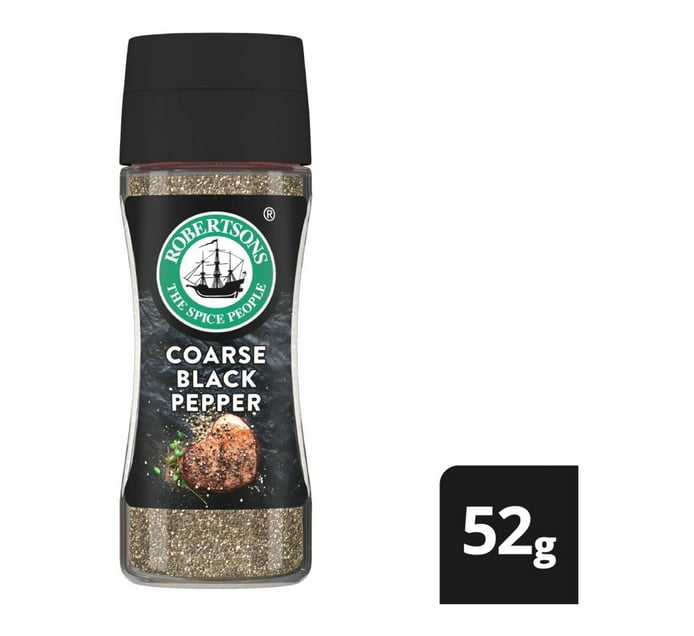 Buy Robertsons Coarse Black Pepper 52g in Bulk | Makro Business