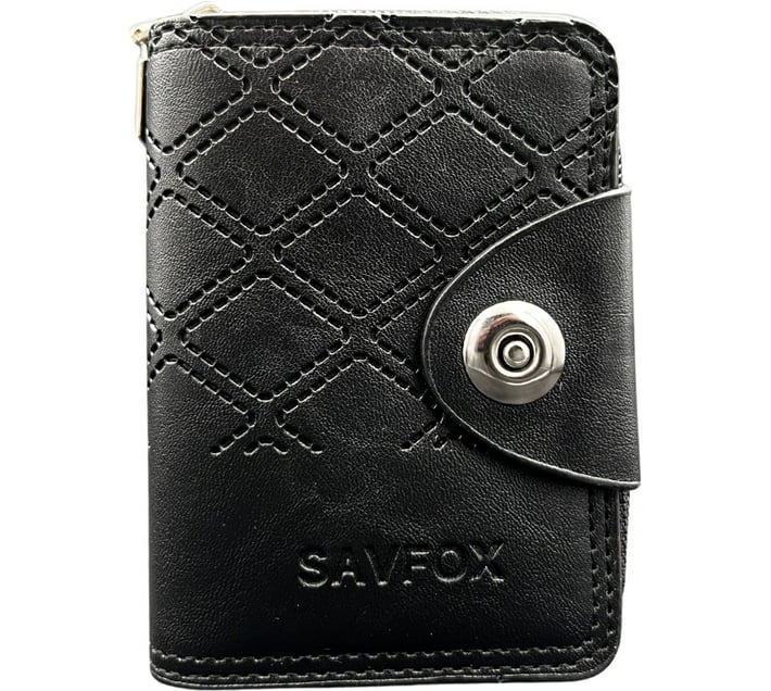 Savfox Leather Card Holder Card Holder (1, Black) | Makro