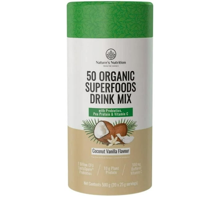 Nature's Nutrition 53 Organic Superfoods Drink Mix (500g) Coconut ...