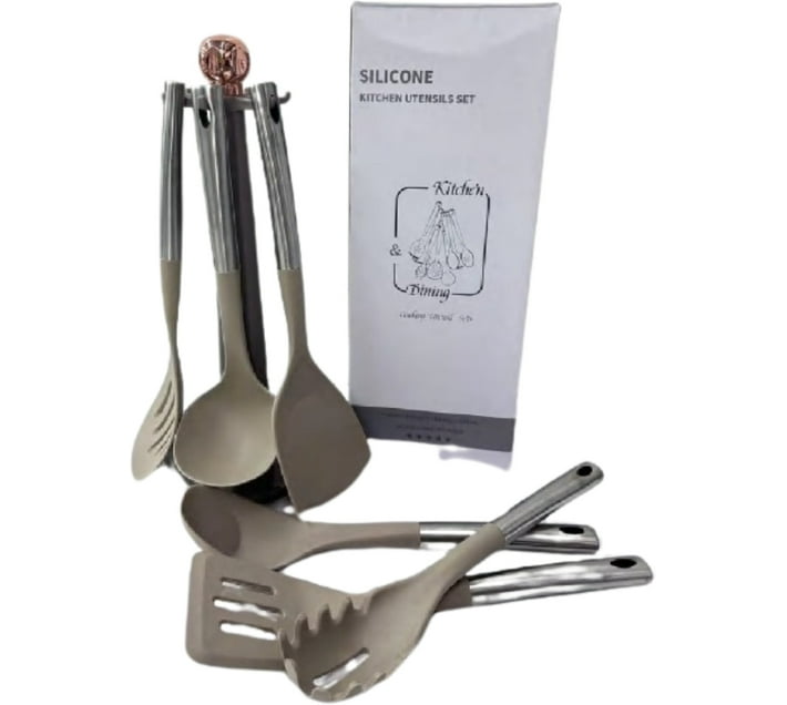 Generic 713A Silicon Kitchen Utensil Set Silicone Cooking Spoon Kitchen ...