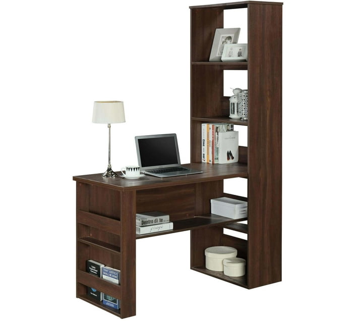 Linx LA Work Desk - Kingston Walnut Engineered Wood Computer Desk ...
