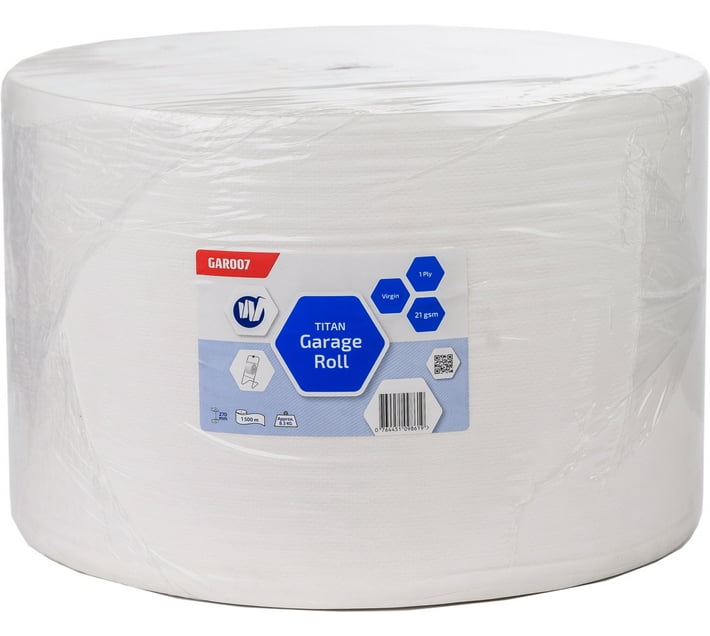 Buy Garage Wiper Roll - 270mm x 1500m Wipes (White) in Bulk | Makro ...