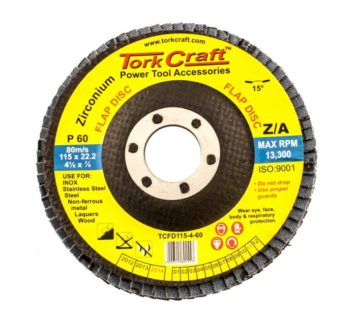 Buy Tork Craft 60 grid 115mm Zirconium Flap Disc in Bulk | Makro Business
