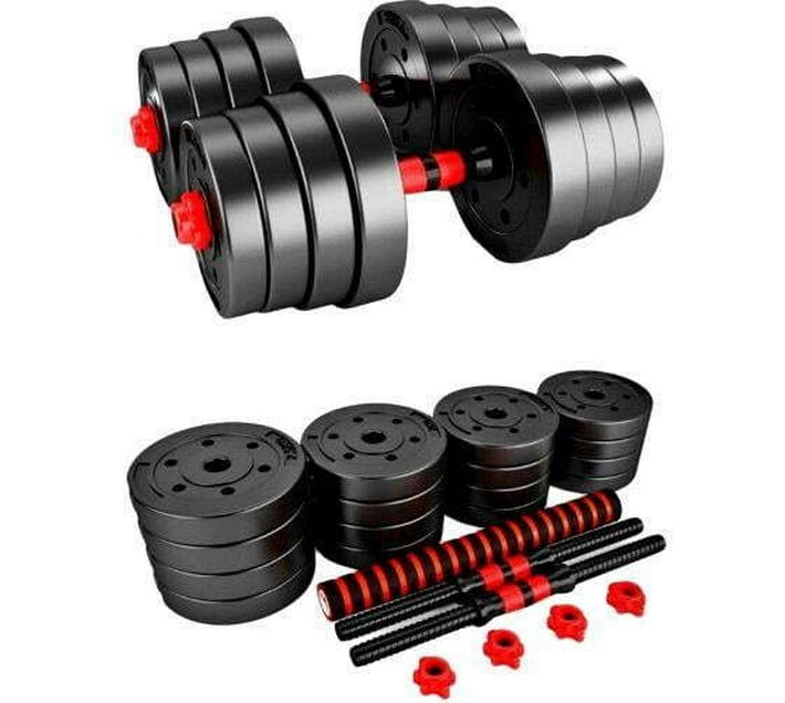 Buy PHRM 30 kg Adjustable Barbell and Dumbbell Weight Set Home Gym ...