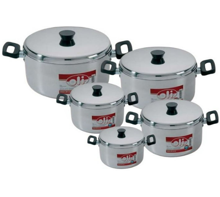 OLI 0li_Polished Pot Set 10 Piece Aluminium Cookware Set (10 - Piece) | Makro