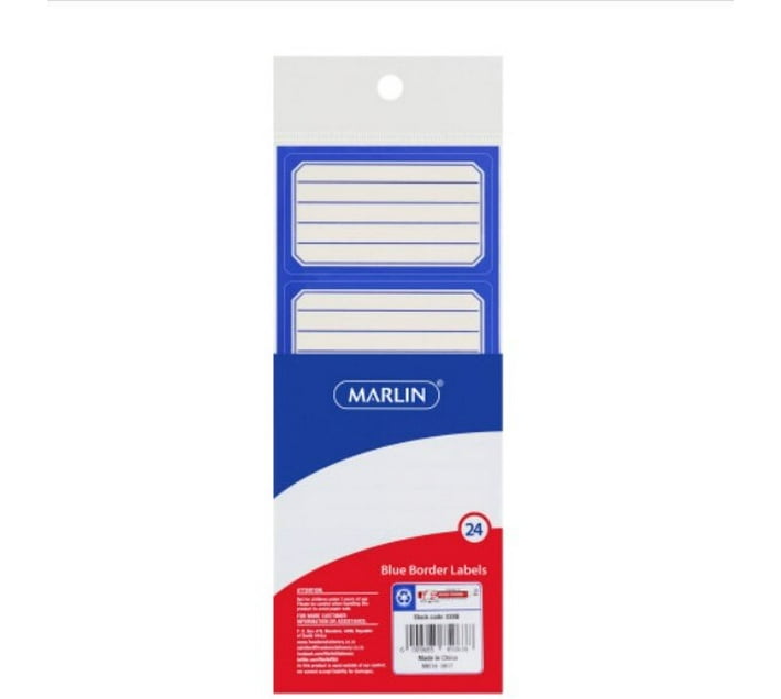 Marlin Border Labels NA Paper Label (Blue) | Makro