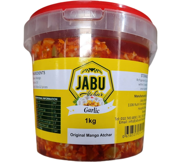 jabu atchar Jabu Archar Garlic flavour pickled mango spices and oil ...