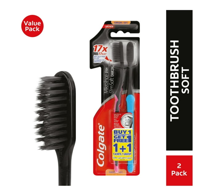 Someone’s in a Makro Colgate Adult Slim Soft Charcoal Toothbrush ...