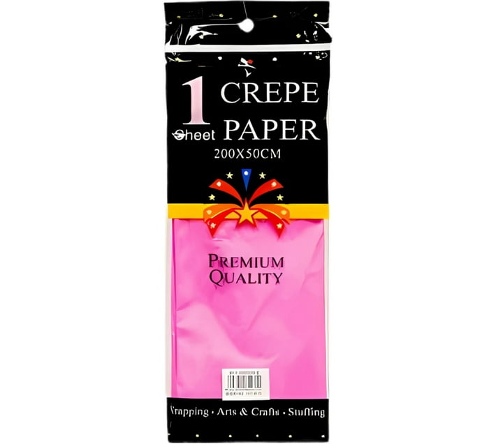 Buy AZ Décor Paper Crepe Sheet Pink 50X200Cm Paper Gift Wrapper (Pink ...