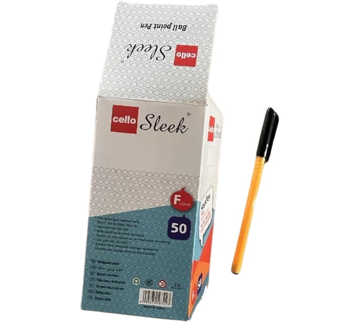 Buy Cello Sleek 50 Ball Pen (Black) in Bulk | Makro Business