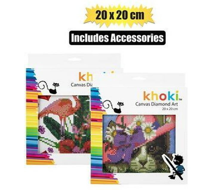 Khoki Art+craft diamond art canvas 20x20cm (Multicolour) | Makro