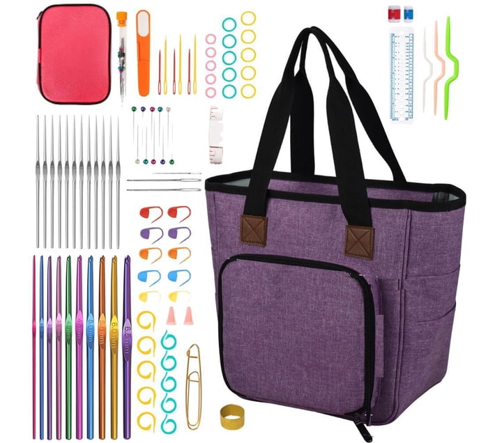 The Good Sport Craft All Inclusive Crochet Kit & Needlework Accessories ...