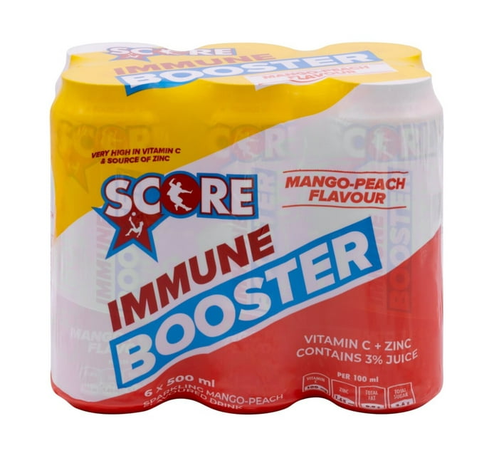 Score SCORE IMMUNE BOOSTER MANGO PEACH 500ML X 6 (500ML X 6) | Makro