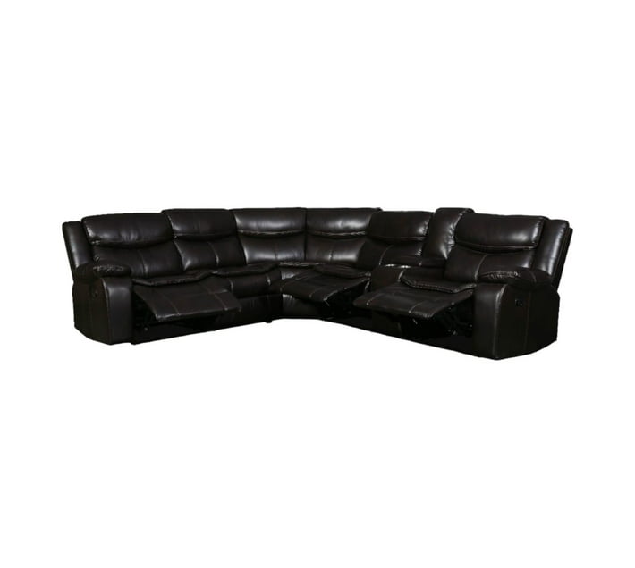 Someone’s in a Makro Smte - L Shape leather Recliner Set-Black Mood