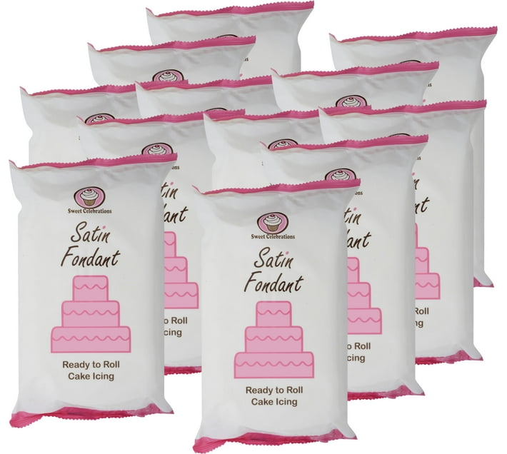 Sweet Celebrations Satin Fondant Baby Pink Sugar Paste (1 kg, Pack of ...