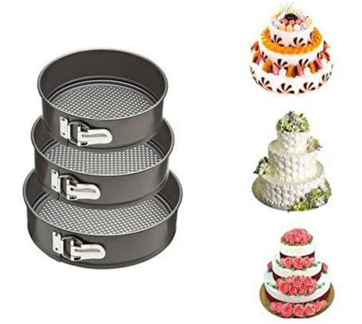 Wobuciko 3Pcs Detachable Round Springform Cake Set Aluminium Baking ...
