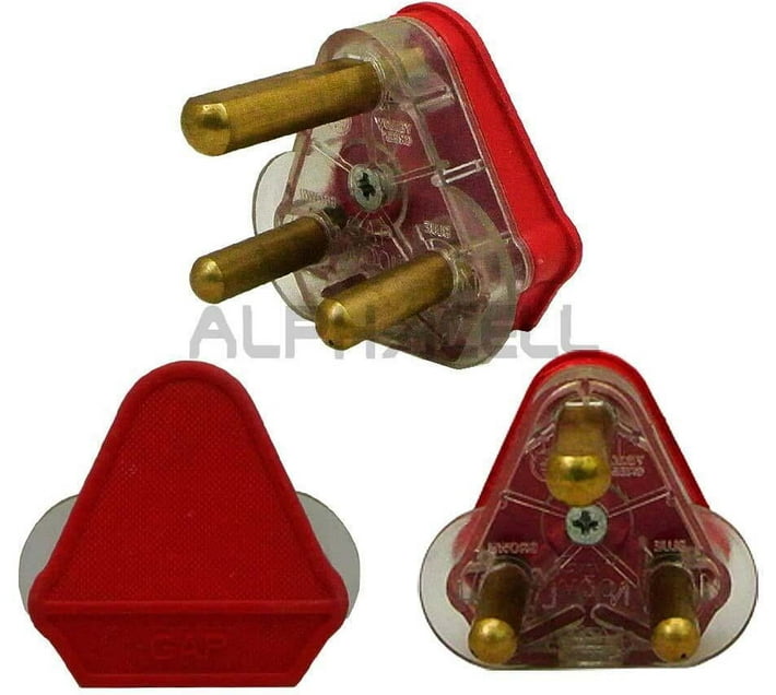 Alphacell AL-6009700917841 Three Pin Plug (Red) | Makro