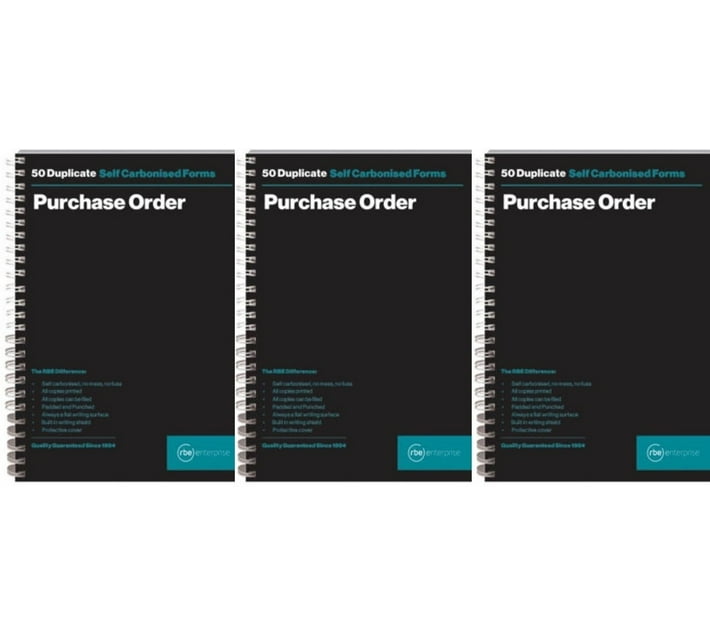 RBE RBEF11153 Purchase Order Duplicate Spiral Bound Book A5 3's (1 Sets ...
