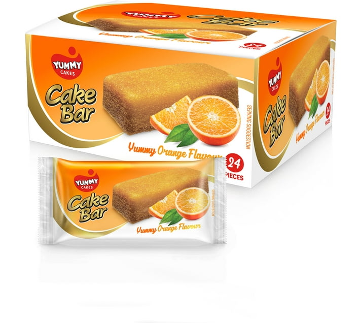 Yummy Cakes Cake Bar Orange Cake (40 g, Pack of 24) | Makro