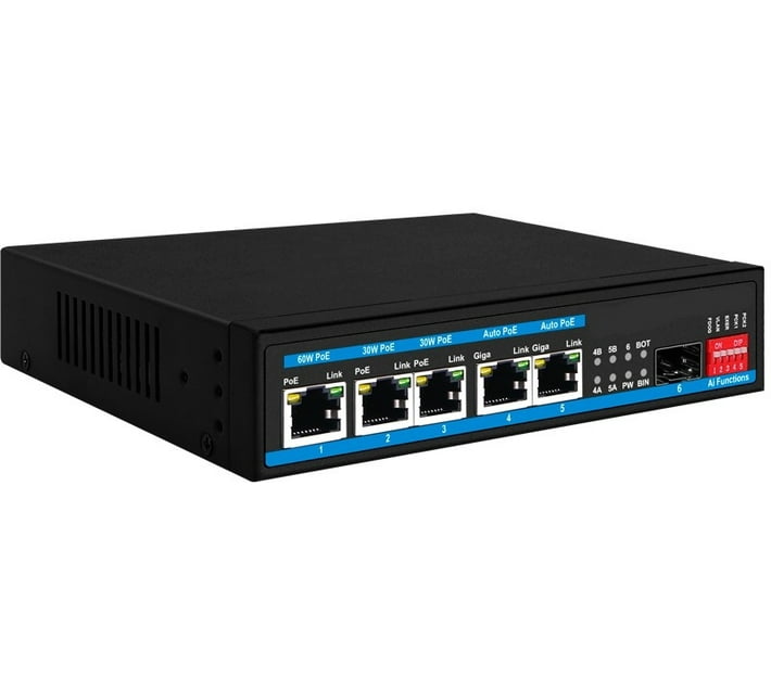 Ultralan 5port Gigabit Solar and Battery Powered PoE Switch Network ...