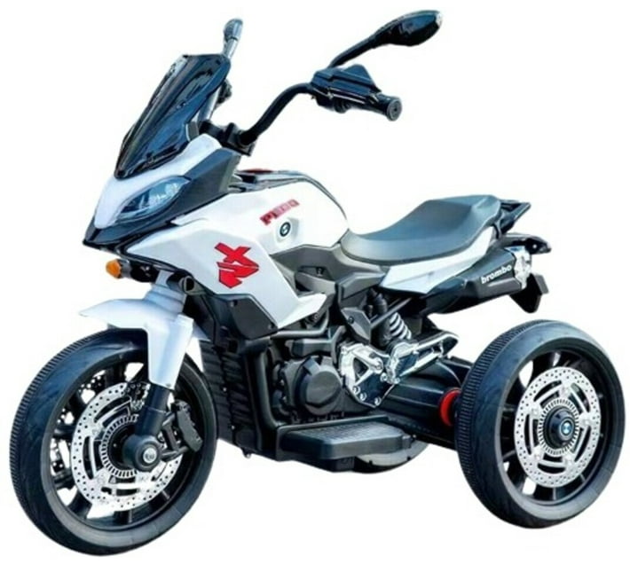 3 Wheel Ride-on 12V Motorcycle Bike Kids Scooter (White) | Makro