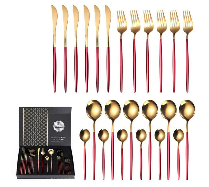 Someone’s in a Makro LMA Authentic Two-Tone Flatware Dinner Set ...