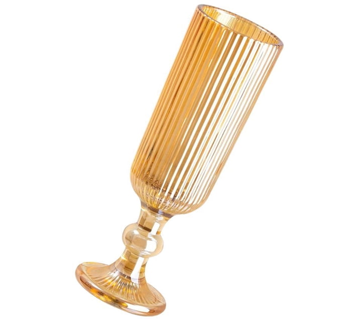 Kitchen World DG Champagne Glass Set (400 ml, Glass, Gold) | Makro