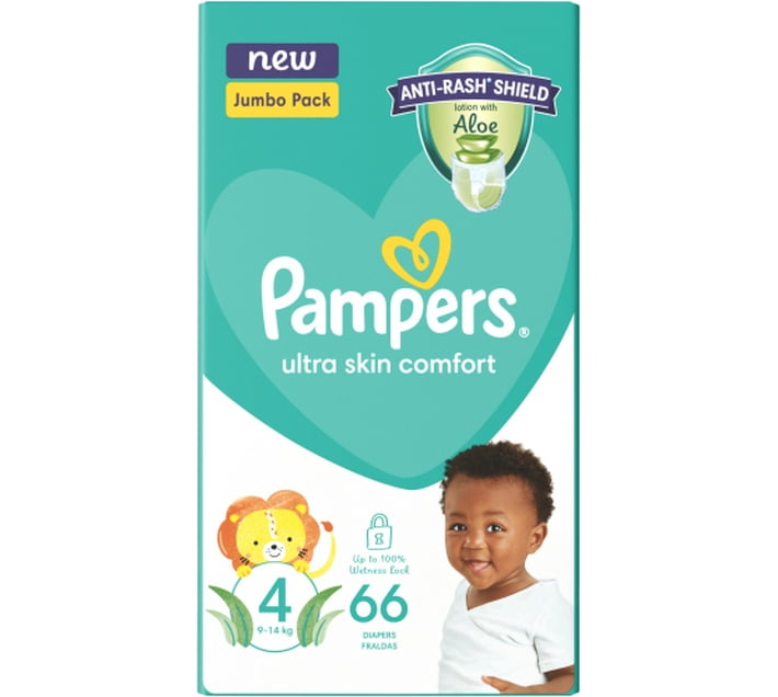 Pampers Active Jumbo Pack Diapers Maxi Tape Diapers - 4 (66 Pieces) | Makro