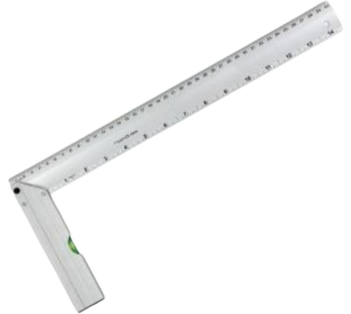 Yiad YD 51206 Aluminum Try Square Ruler 40cm Ruler (Silver) | Makro