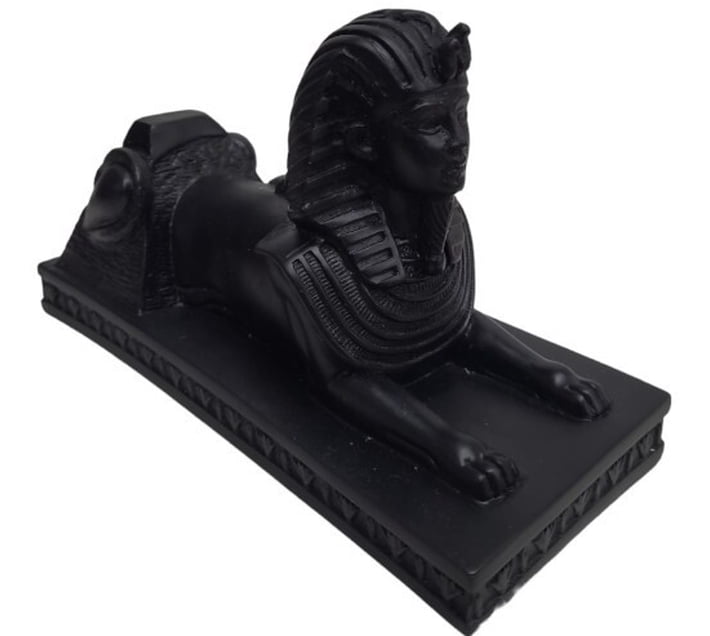 ML Sphinx Ornament Decorative Showpiece - 15 cm (Resin, Black) | Makro