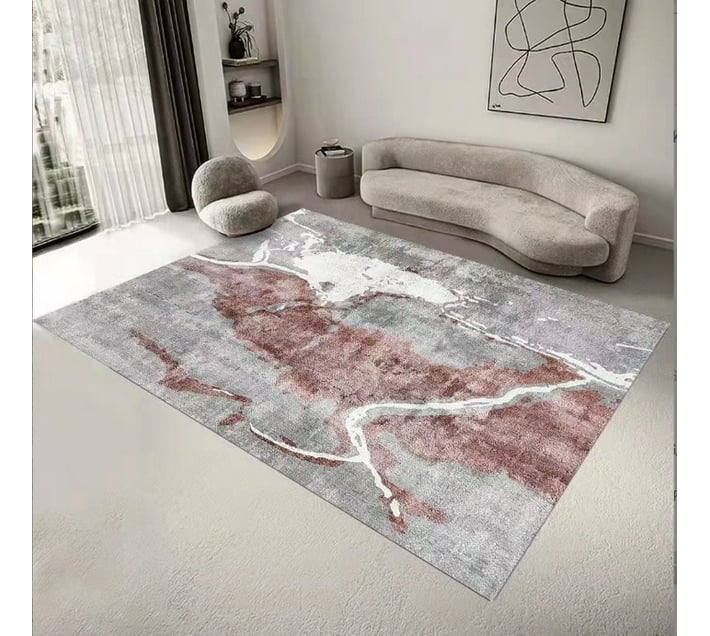 LMA Grey, Red, White Synthetic Area Rug (230 cm, X 160 cm, Rectangle ...