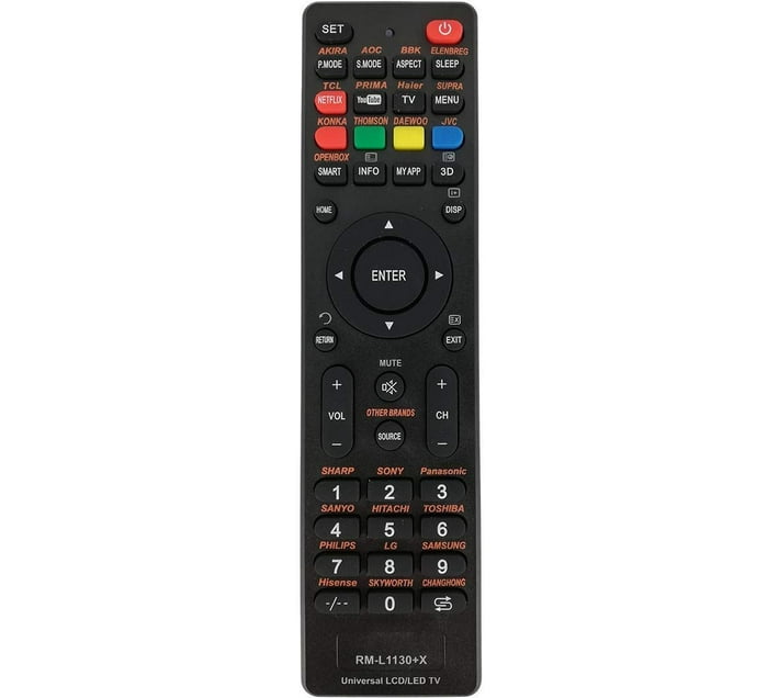 Generic RM-L1130+8 LED LCD TV Remote Controller (Black) | Makro
