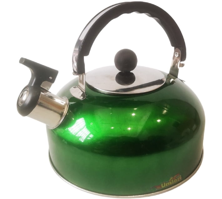 umlozi Whistling Kettle With Foldable Handle - 2 Litre Green Electric ...